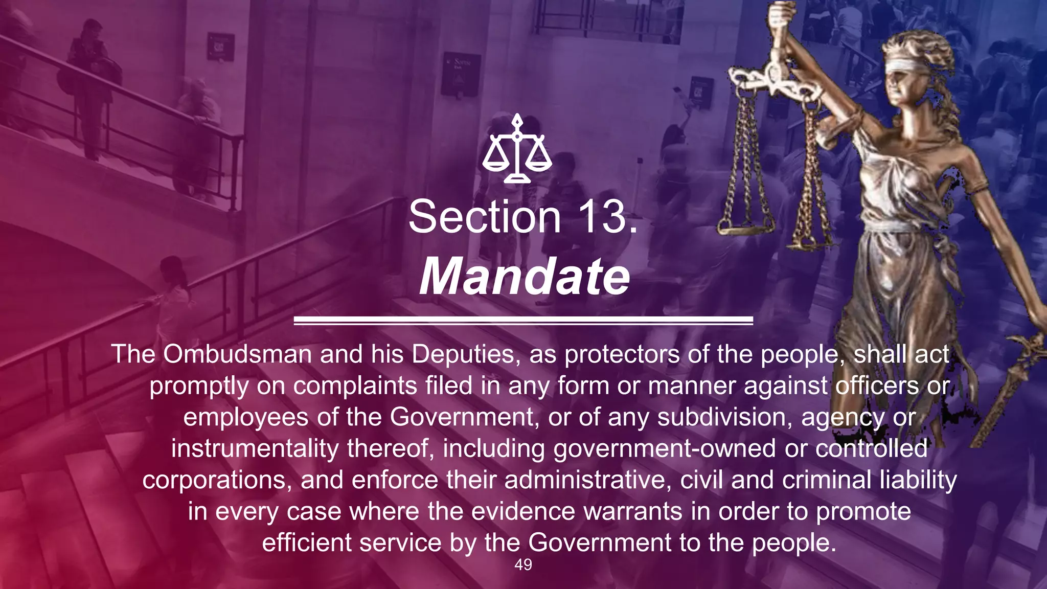 Ombudsman act of 1989 | PPTX