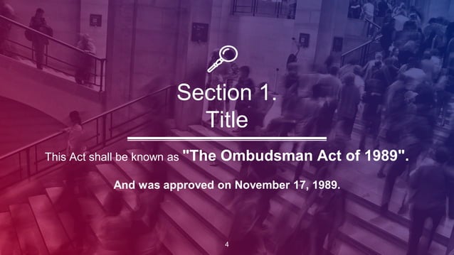 Ombudsman act of 1989 | PPTX | Legal Services Industry | Industries