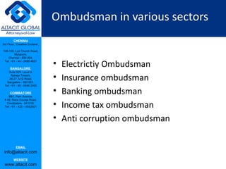 Ombudsman in india | PPT