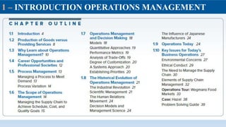OPERATIONS MANAGEMENT chapter 1 | PPTX