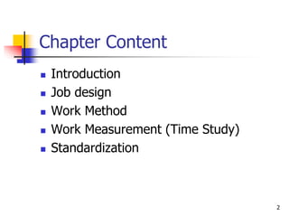 OM Chapter 3.ppt Operations management chapter 3 Work system design | PPT