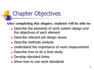 OM Chapter 3.ppt Operations management chapter 3 Work system design | PPT