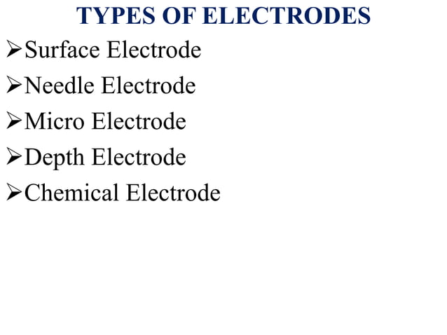 Omd551 types of electrodes | PPTX | Chemistry | Science