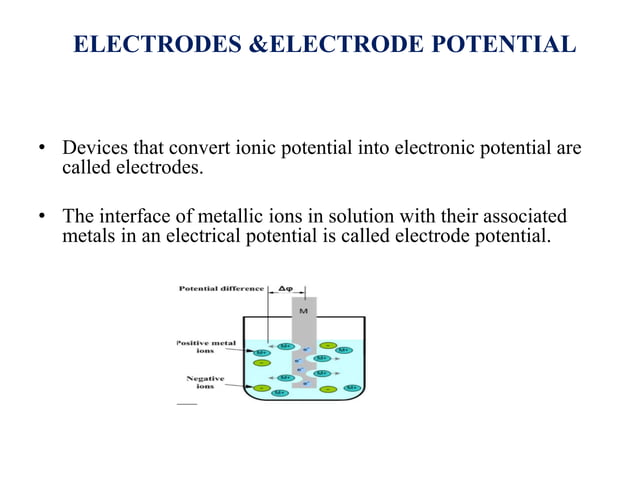 Omd551 types of electrodes | PPTX | Chemistry | Science