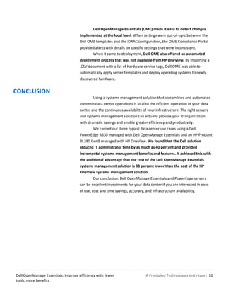 Dell OpenManage Essentials: Improve efficiency with fewer tools, more ...