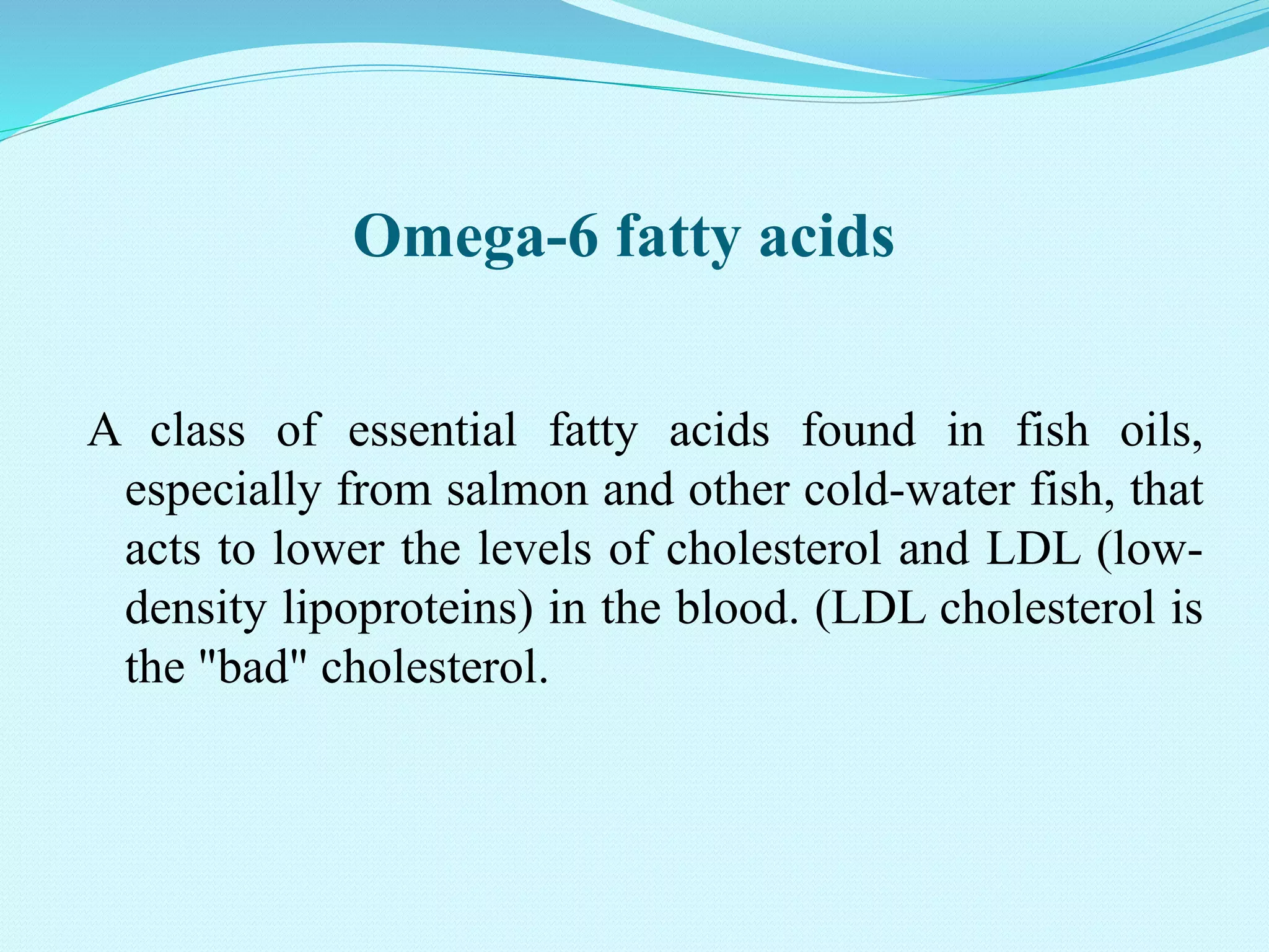 Omega -3 & omega -6 acids and their health effects. | PPT | Free Download