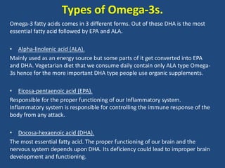 Health benefits of Omega 3 Fatty acids. | PPTX