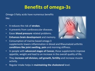 Health benefits of Omega 3 Fatty acids. | PPTX