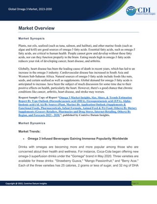 Omega 3 Market Insights, Size, Share, & Trends Estimation Report By ...