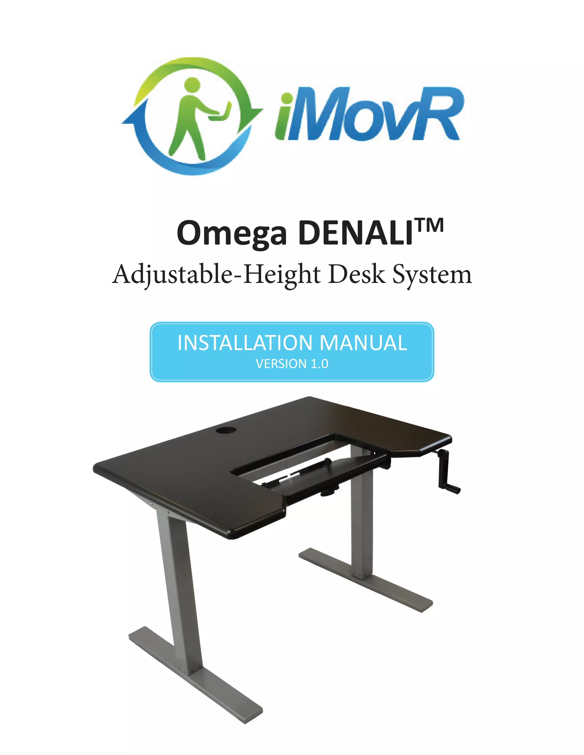 Omega Denali Adjustable-Height Desk Manual | PDF