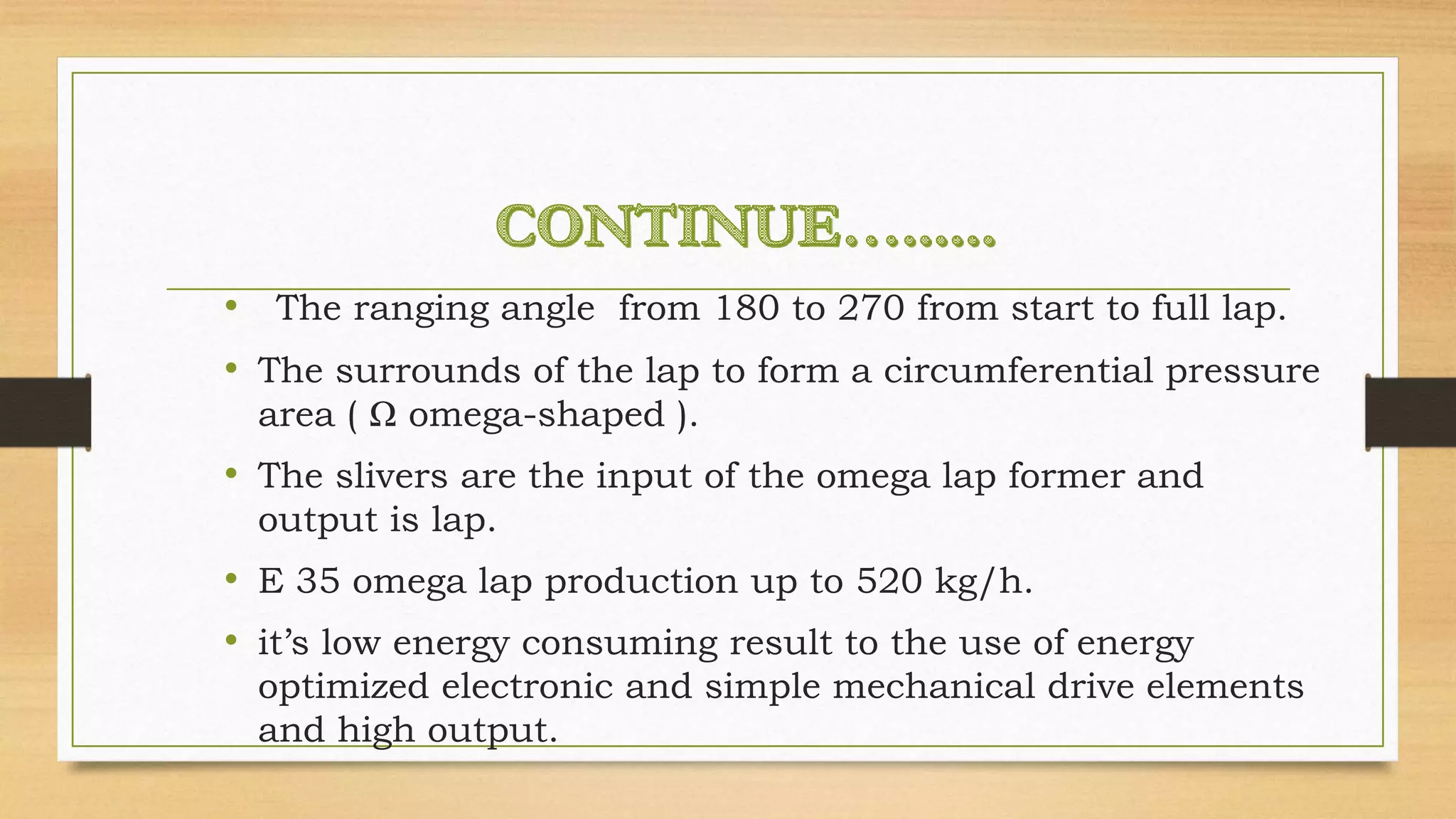 Omega lap winding | PPTX