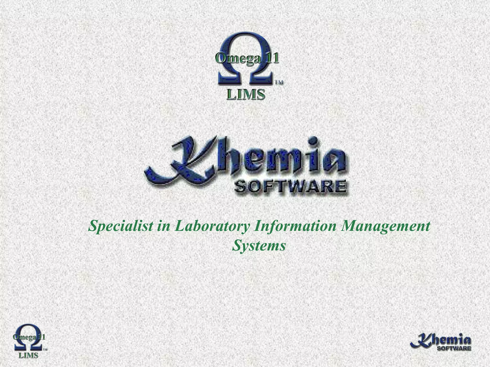 OMEGA 11 LIMS- Increase Lab Efficiency | PPT