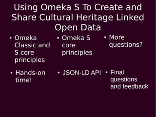 Omeka s workshopdcmi | ODP
