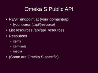 Omeka s workshopdcmi | ODP