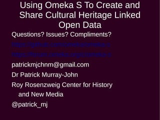 Omeka s workshopdcmi | ODP