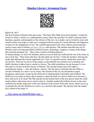 Omelas Moral Standards | PDF