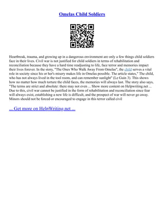 Omelas Moral Standards | PDF