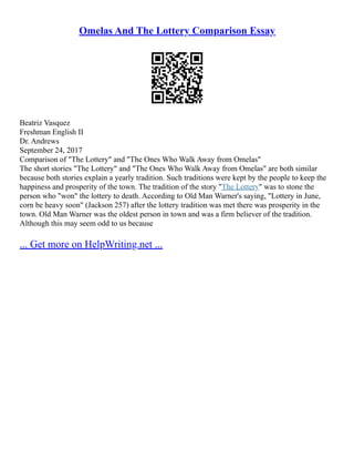 Omelas Moral Standards | PDF