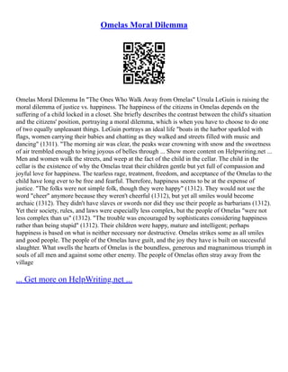 Omelas Moral Standards | PDF