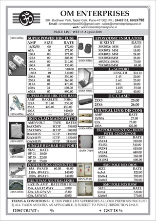 Om enterprises final pricelist (2018) | PDF