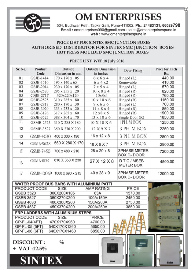 Om enterprises pricelist | PDF