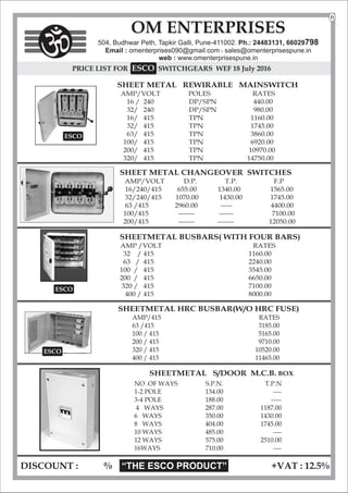 Om enterprises pricelist | PDF
