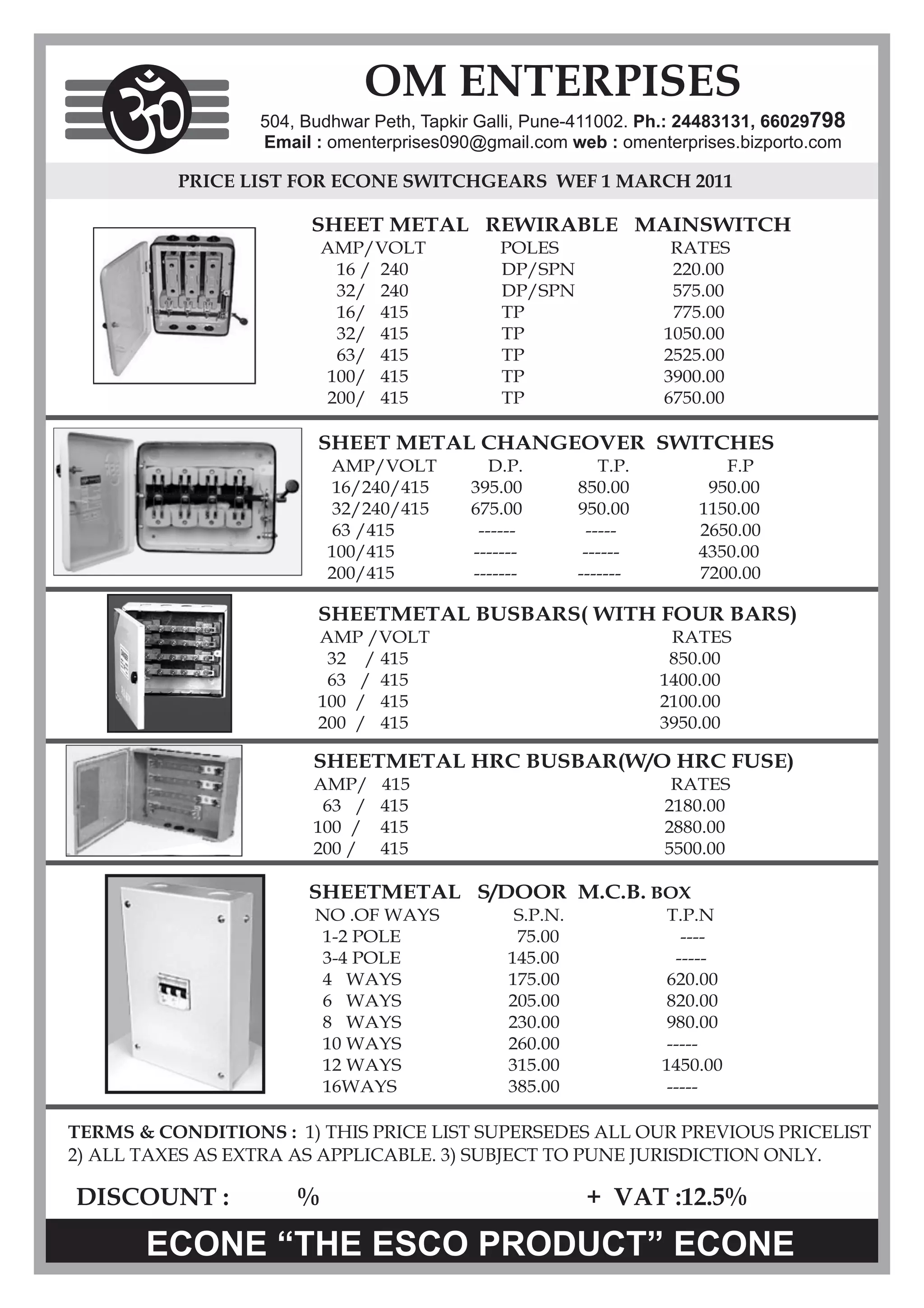 Om ent price list | PDF