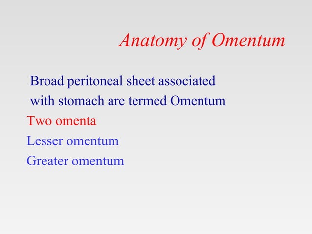 Omentum.pptx | Digestive Disorders | Diseases and Conditions