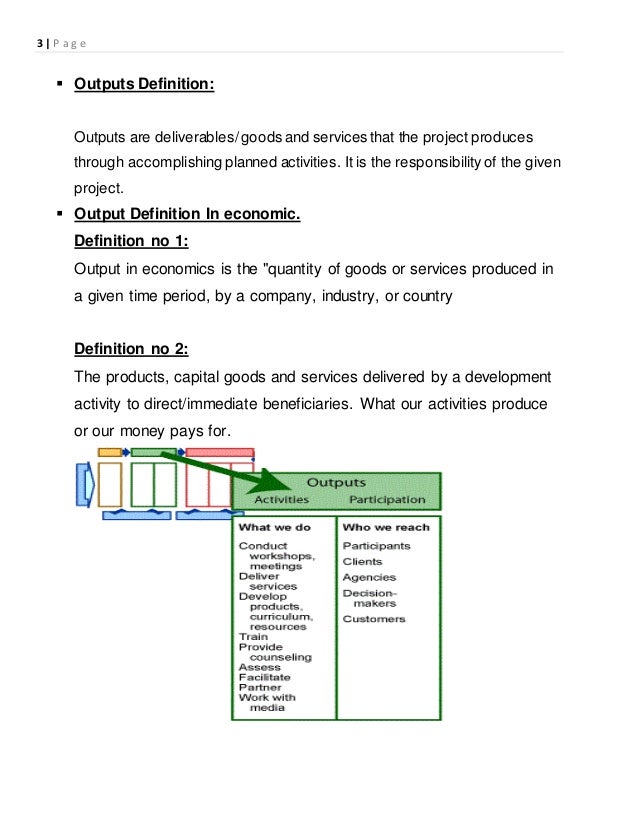 Principles of Economics - Outputs vs. Outcomes