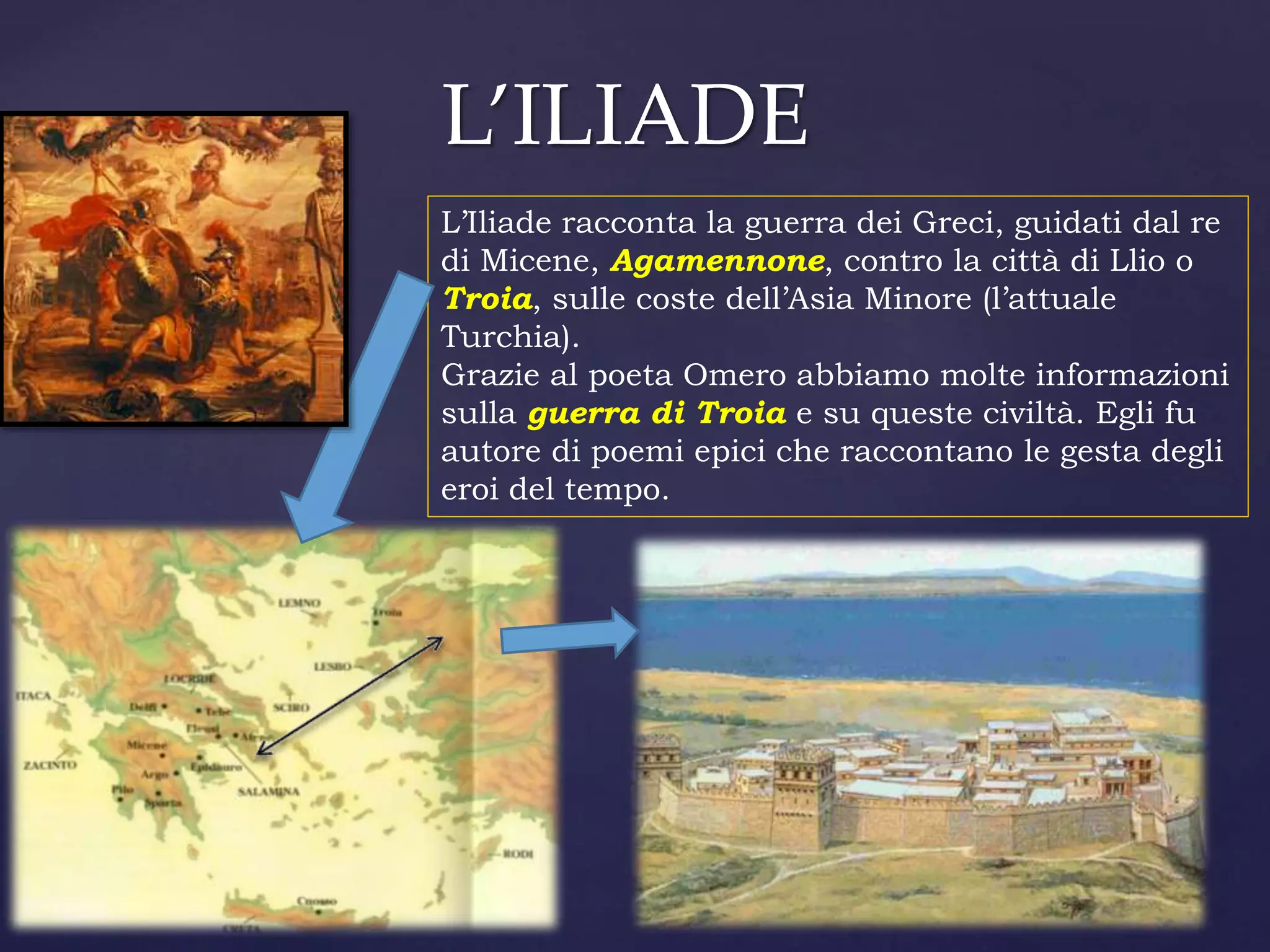 Omero, l'iliade e l'odissea | PPSX