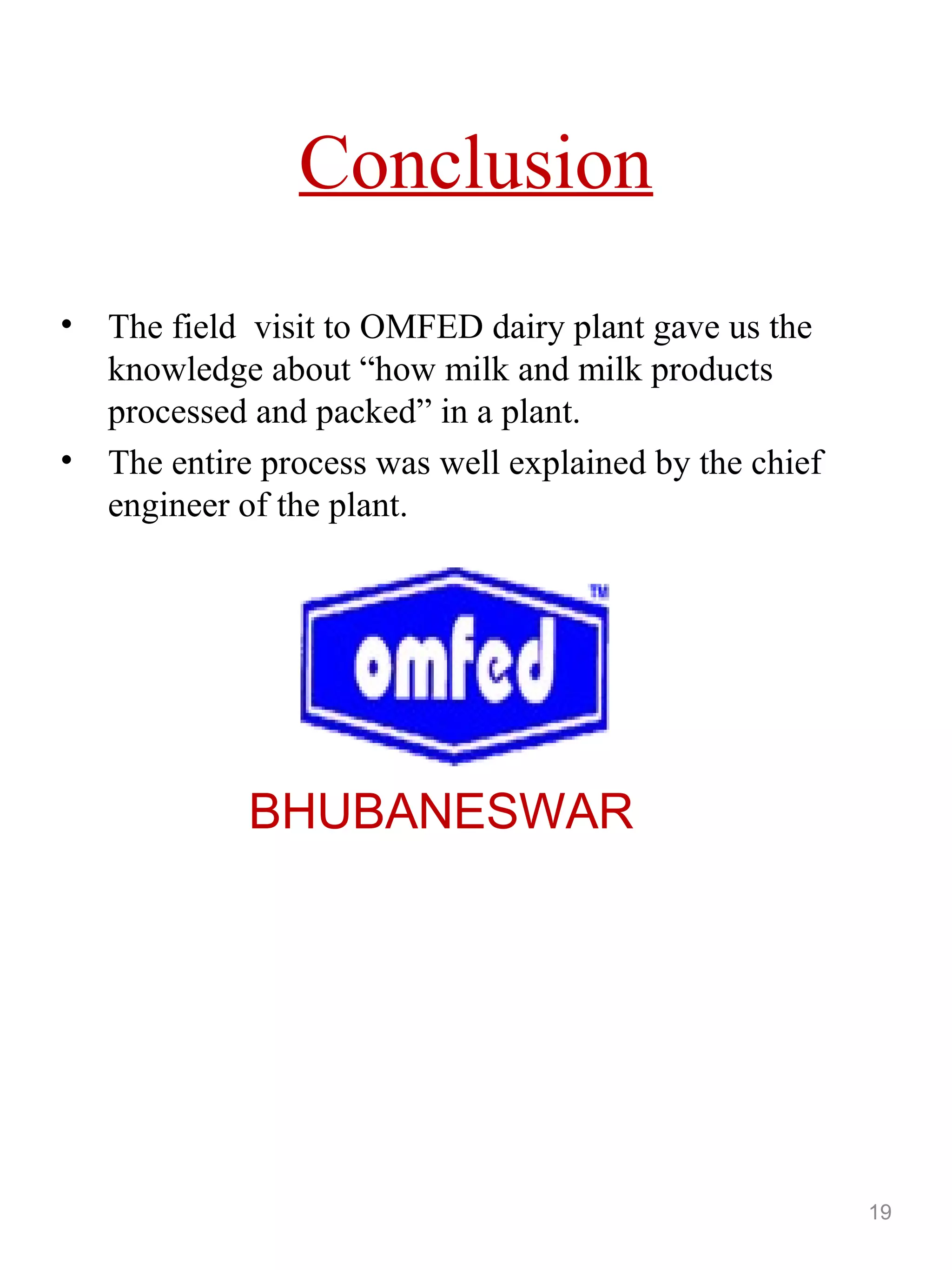 Omfed factory visit | PPT
