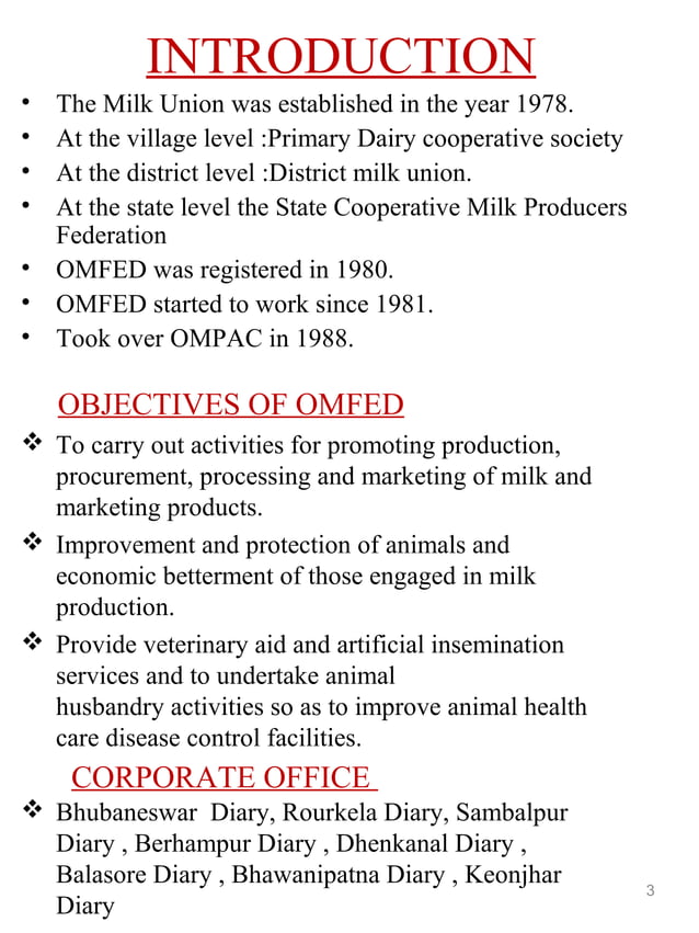 Omfed factory visit | PPT | Agriculture | Industries
