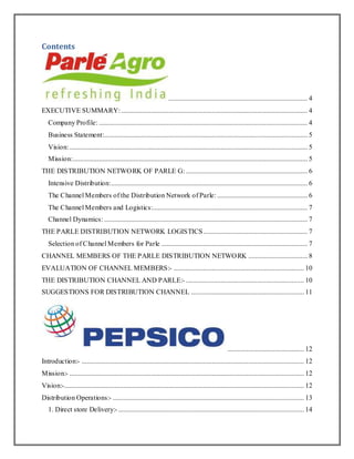 operation techniques by parle agro and pepsiCo | DOCX