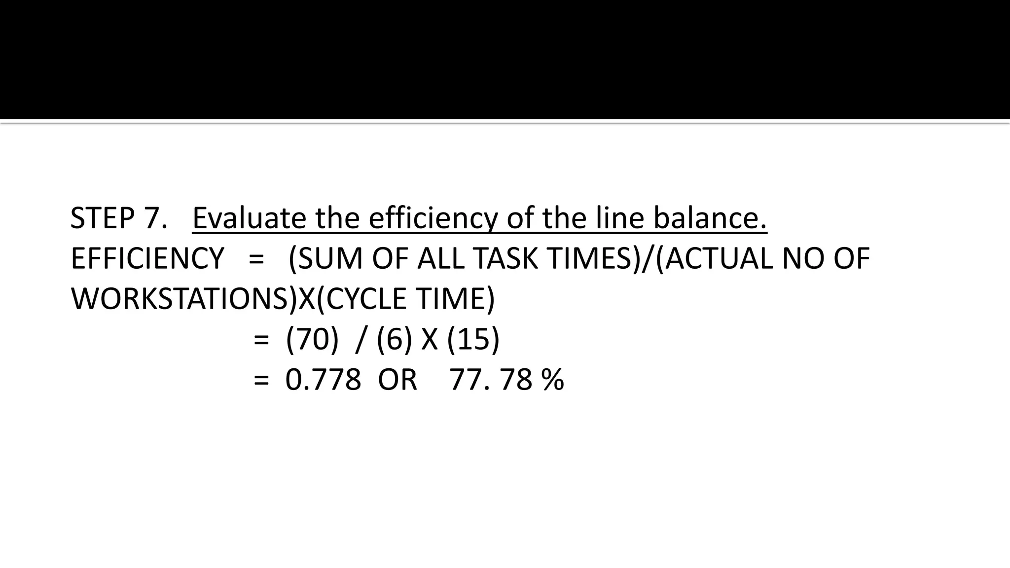 Operations Management : Line Balancing | PPTX