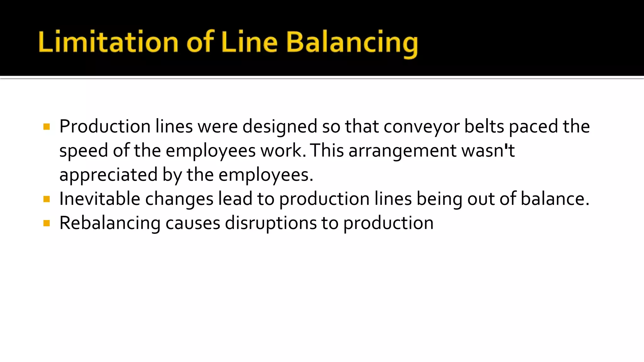 Operations Management : Line Balancing | PPTX
