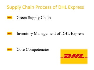 Supply Chain Management of DHL Express Operations | PPTX