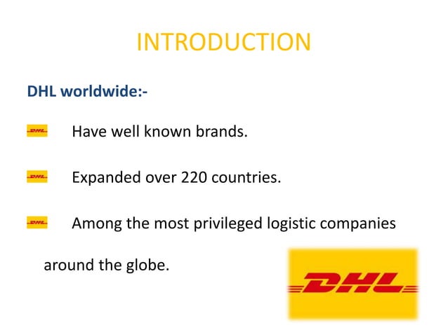 Supply Chain Management of DHL Express Operations | PPTX | Logistics ...