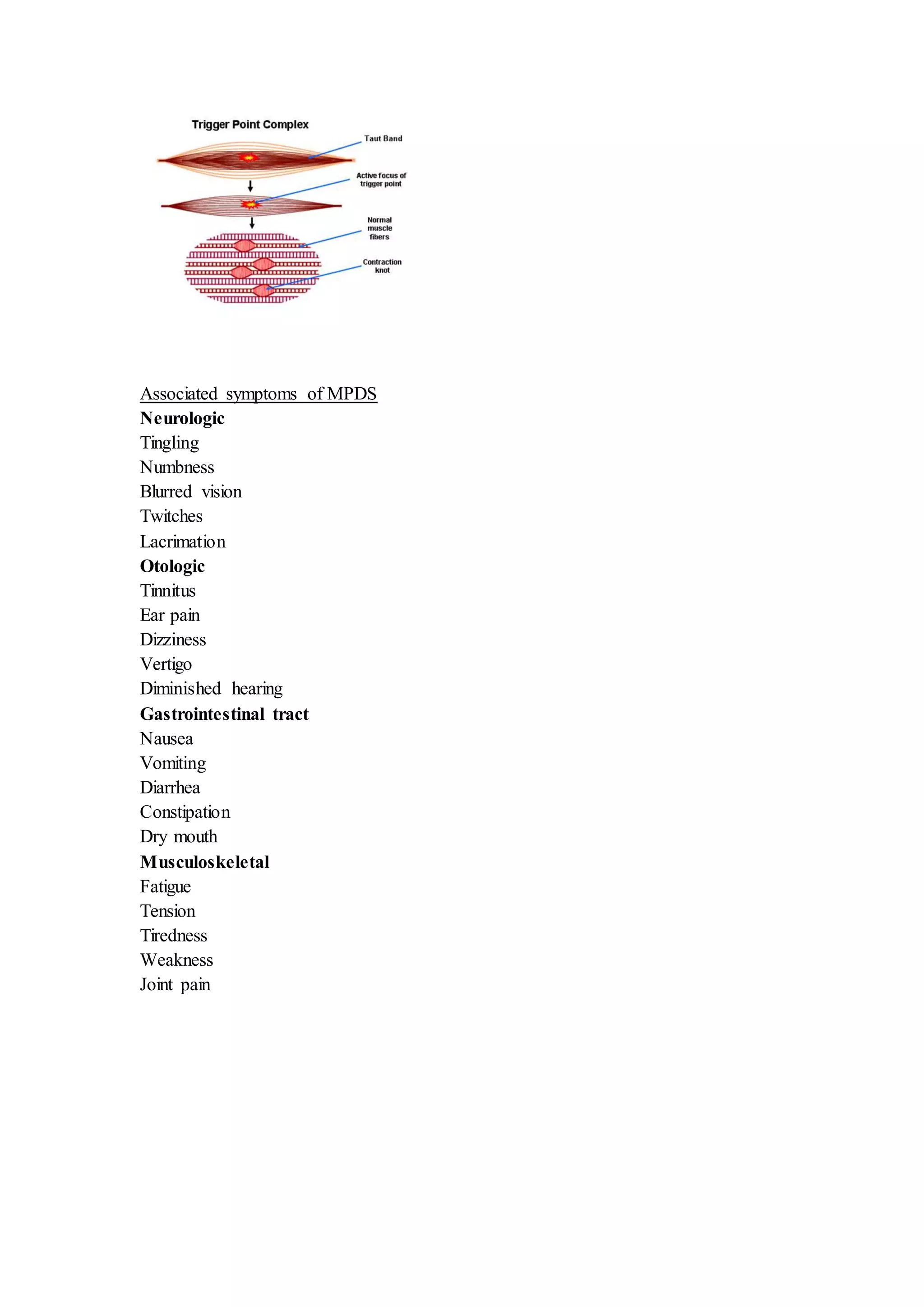 mpds-myofacial pain dysfunction syndrome | DOCX