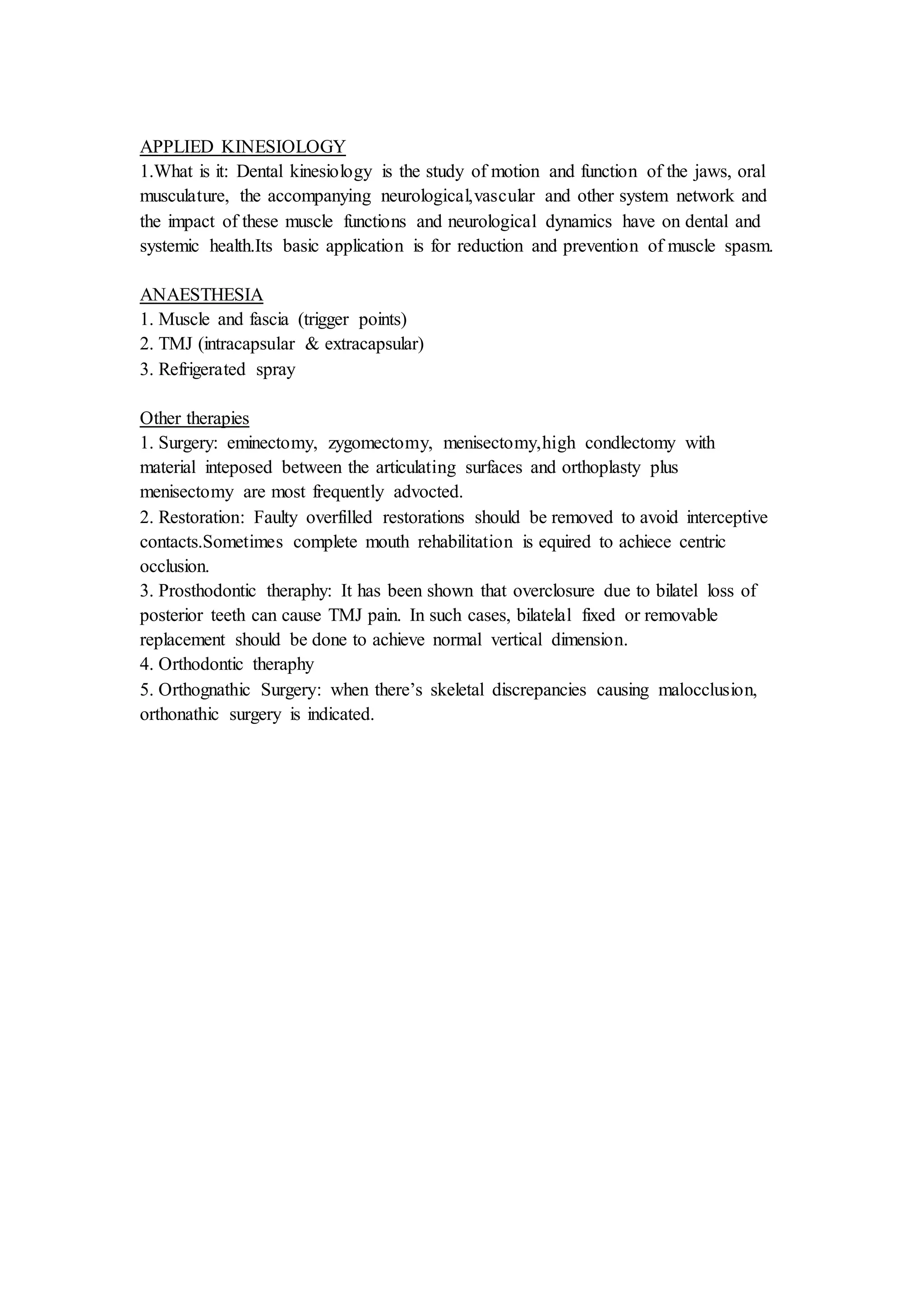 mpds-myofacial pain dysfunction syndrome | DOCX