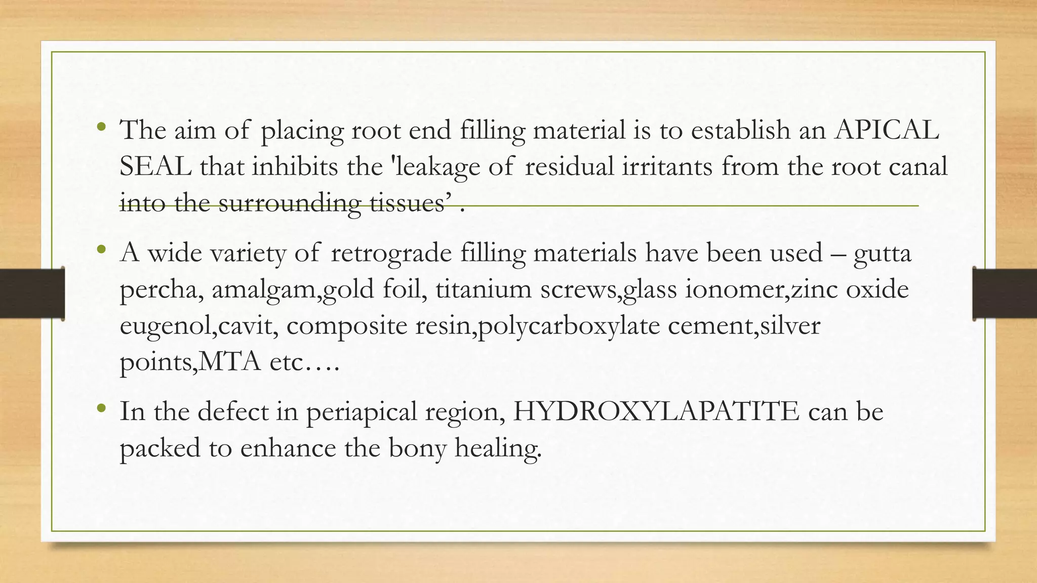 surgical endodontics | PPTX