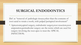 surgical endodontics | PPTX