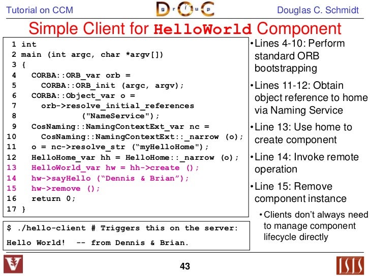 OMG CORBA Component Model tutorial