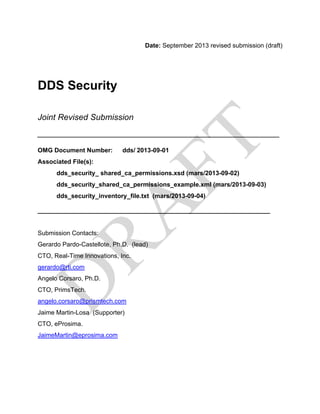 OMG DDS Security (6th Revised Submission) | PDF