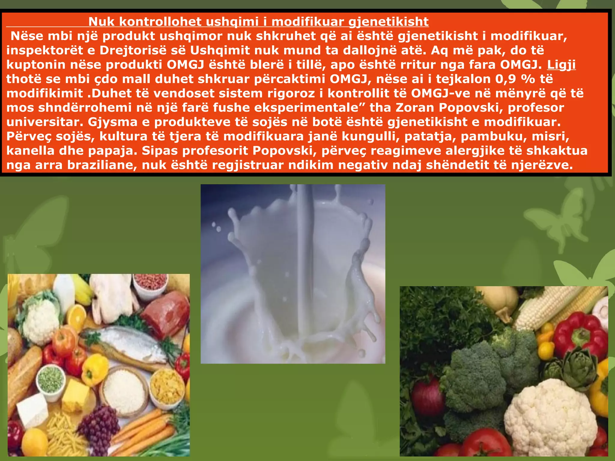 Organizmat e modifikuar gjenetikisht | PPT