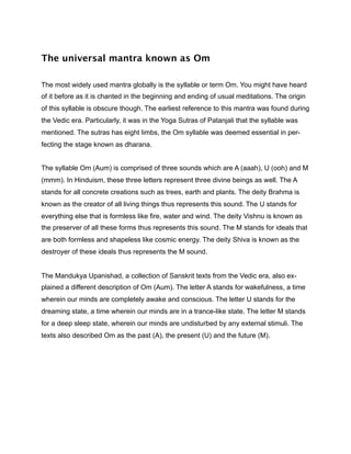 The Ultimate Guide To Om Meditation (Background And Basics) | PDF