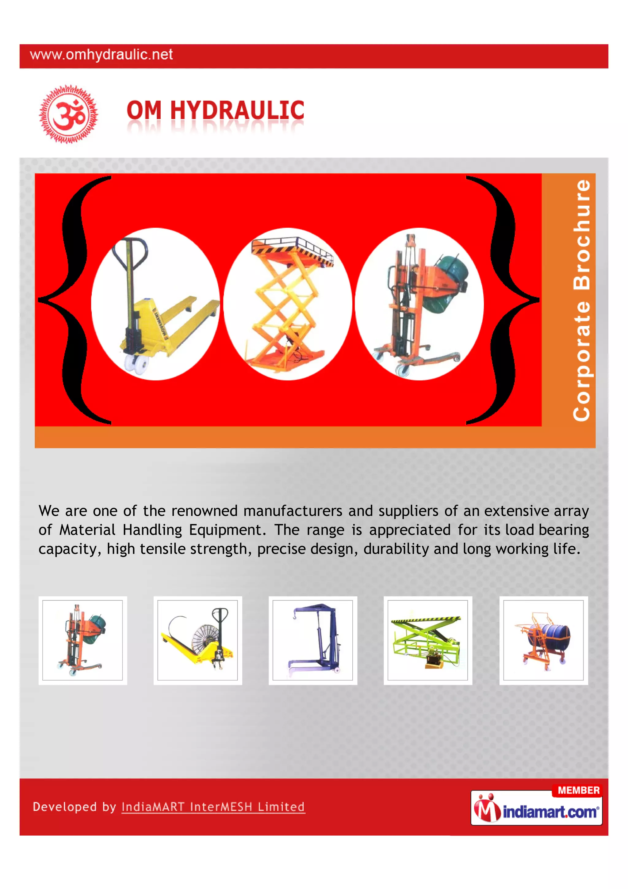 Om Hydraulic, Ahmedabad, Drum Lifting Stacker | PDF
