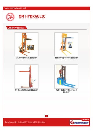 Om Hydraulic, Ahmedabad, Drum Lifting Stacker | PDF