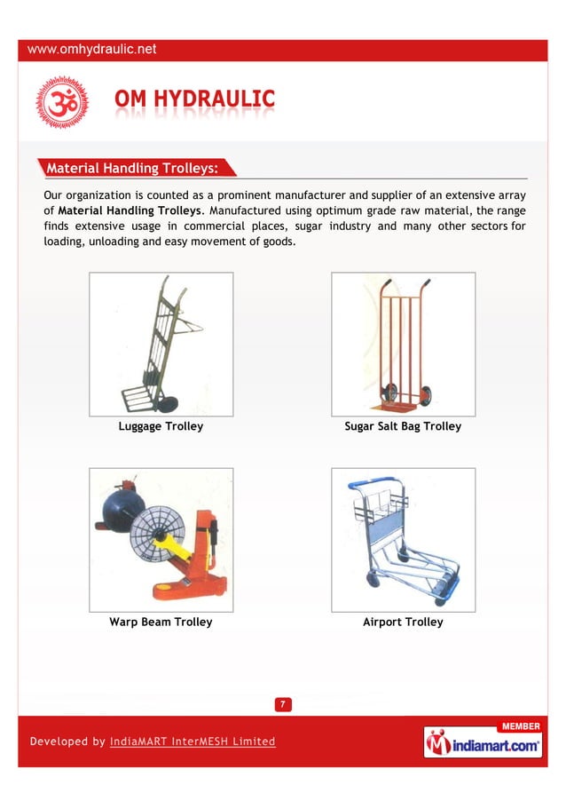 Om Hydraulic, Ahmedabad, Drum Lifting Stacker | PDF