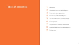 ARTIFICIAL INTELLIGENCE | PPTX