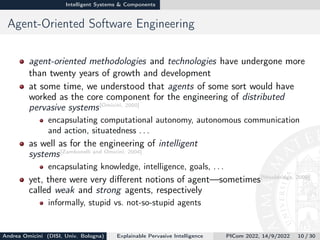 Explainable Pervasive Intelligence with Self-explaining Agents | PPT